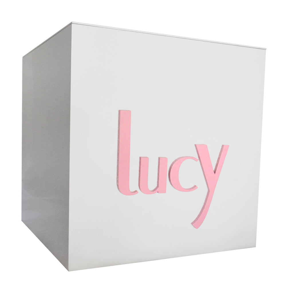 Baby Pink Personalised Toy Box – Kube Boxes